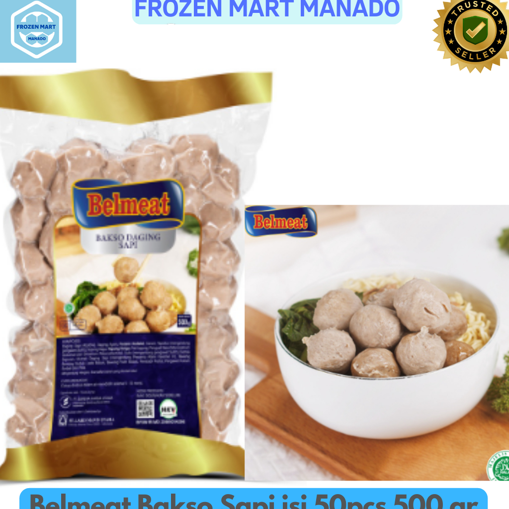 Jual Belmeat Bakso Sapi isi 50pcs 500gr - Frozen Mart Manado (Frozen ...