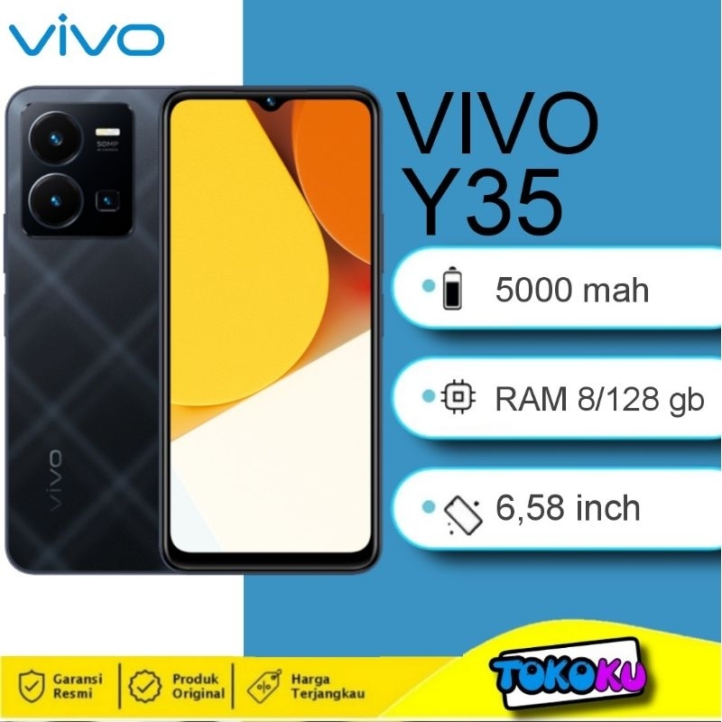 Jual VIVO Y35 RAM 8/128 GB - GARANSI RESMI INDONESIA | Shopee Indonesia