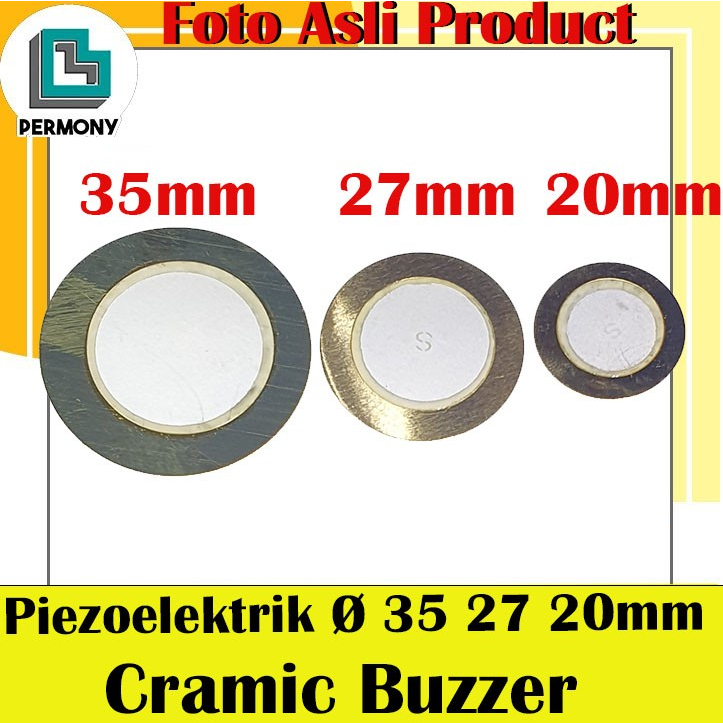 Jual Buzzer 35mm Sensor Sound Disc Piezo Electric Ceramic 35 mm | Shopee Indonesia