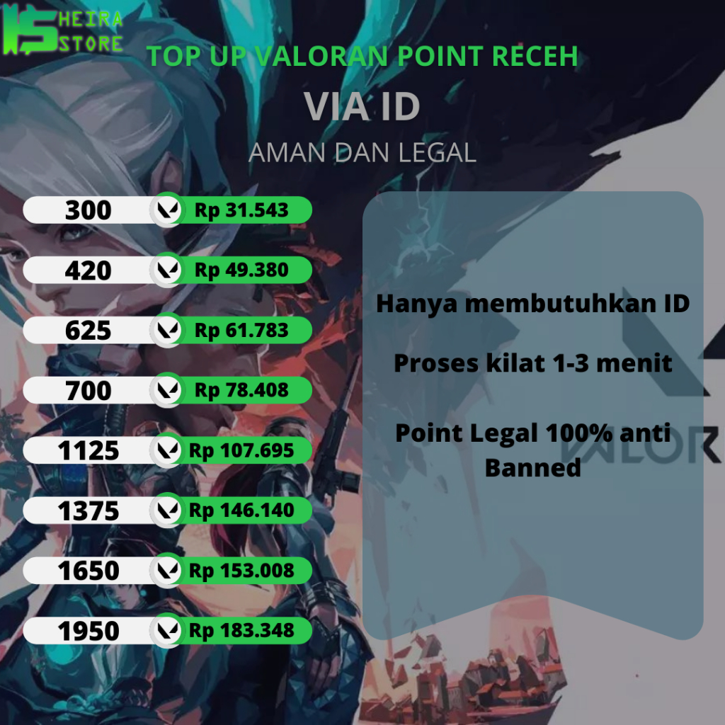 Jual VALORANT POINT VIA ID AMAN DAN LEGAL 100% | Shopee Indonesia