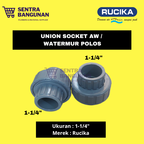 Jual Union Socket 1 1/4" / Watermur Sok Fitting PVC Rucika AW | Shopee ...