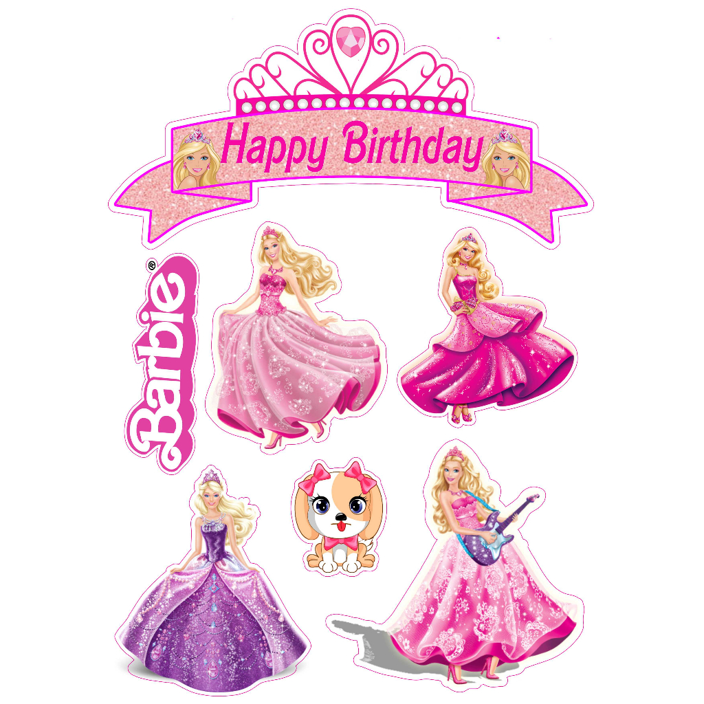 Jual TOPPER CAKE ULANG TAHUN / HIASAN KUE BARBIE | Shopee Indonesia