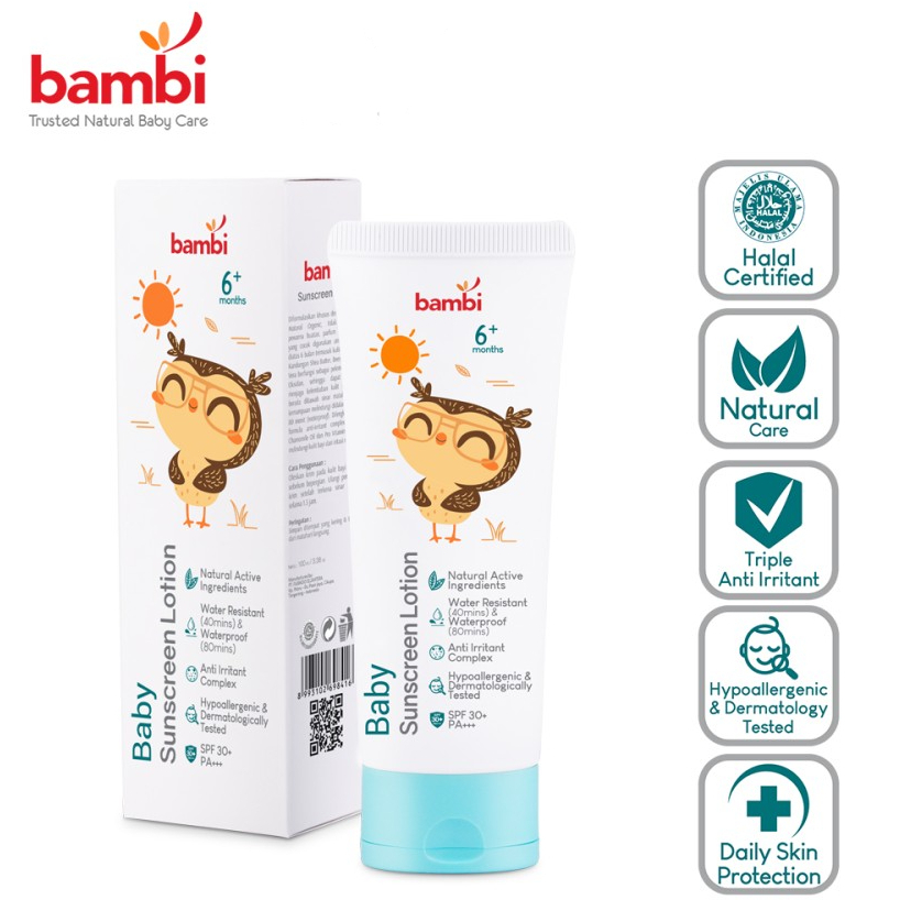 Jual Bambi Baby Sunscreen Lotion 100ml / Sunblock Bayi & Anak | Shopee ...
