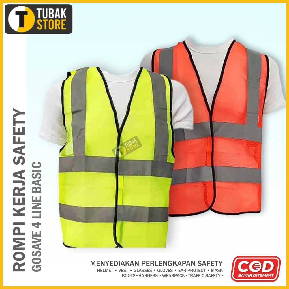Jual Rompi Proyek Safety/ Safety Vest / Rompi 4 Line / Rompi Parkir ...