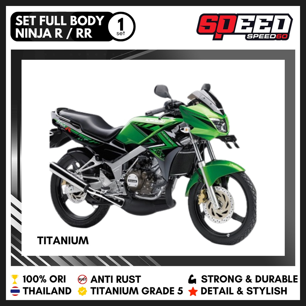 Jual Baut Full Body Ninja RR New R Old ZX CBU Baut Titanium Grade 5 ...