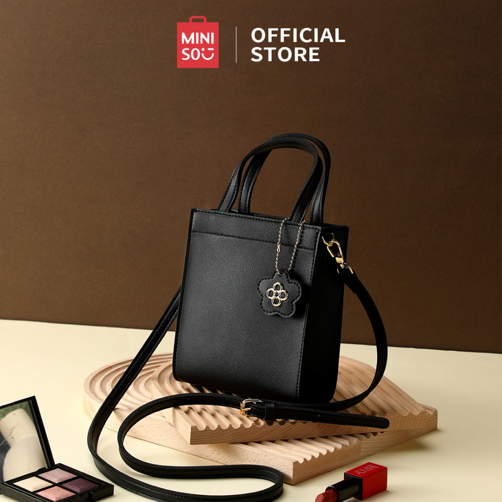 Jual MINISO Handbag Tas Tangan Retro Tas Selempang Top-handle Bags Gaya ...