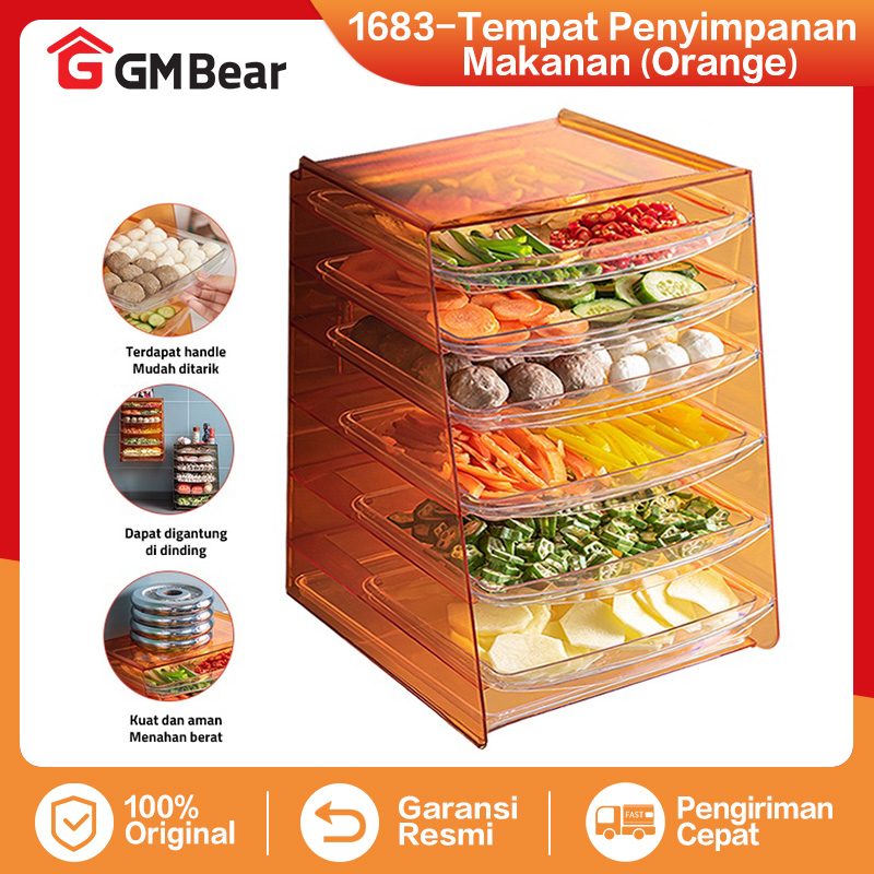 Jual GM Bear Rak Susun Rak Dinding Dapur Food Tray Daging Sayur Praktis ...