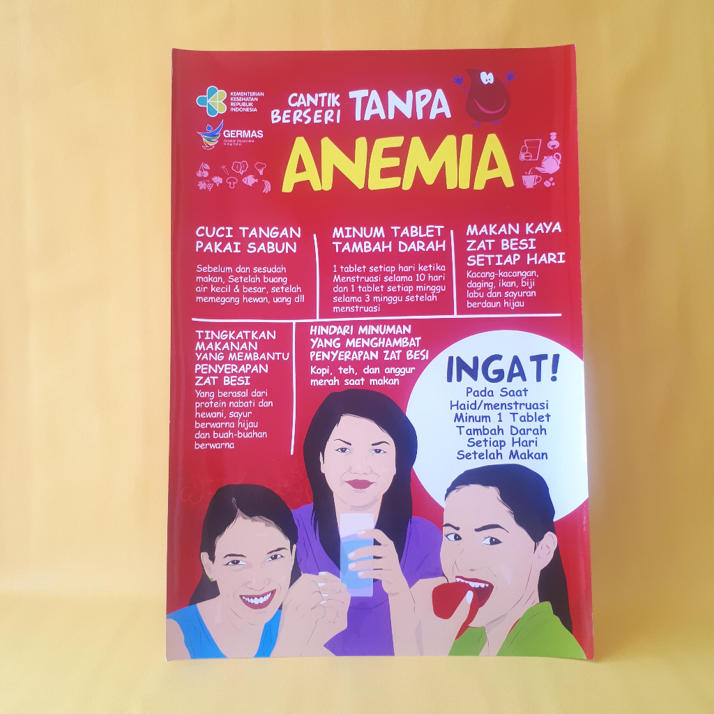 Jual Poster Penyakit | Poster Anemia | Poster Cantik Berseri Tanpa ...