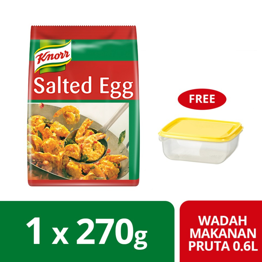 Jual Knorr Golden Salted Egg Powder Pouch 270G Free Food Container ...