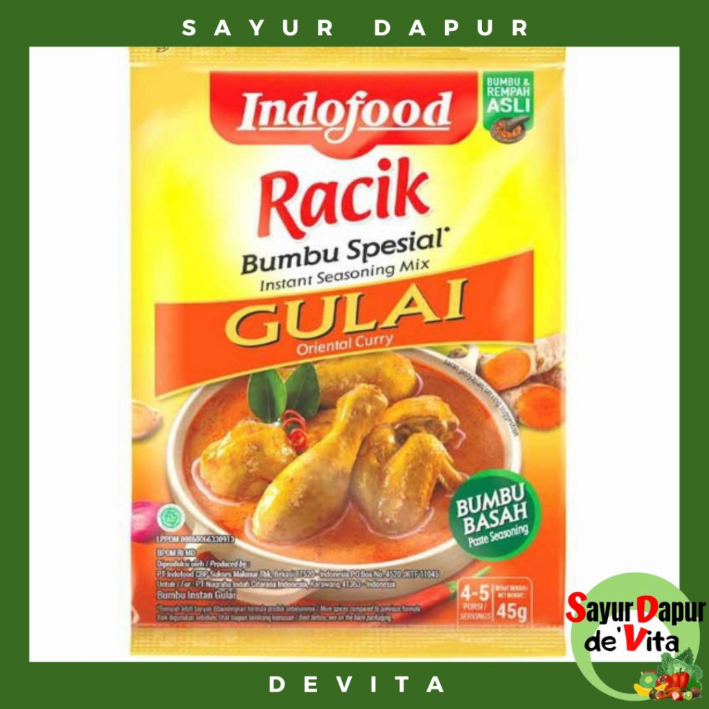 Jual Aneka Macam Bumbu Racik Basah Indofood 45 gram | Shopee Indonesia