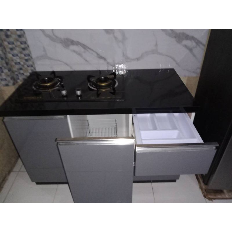 Jual Meja dapur minimalis / meja kompor minimalis / Kitchen set 3 pintu ...