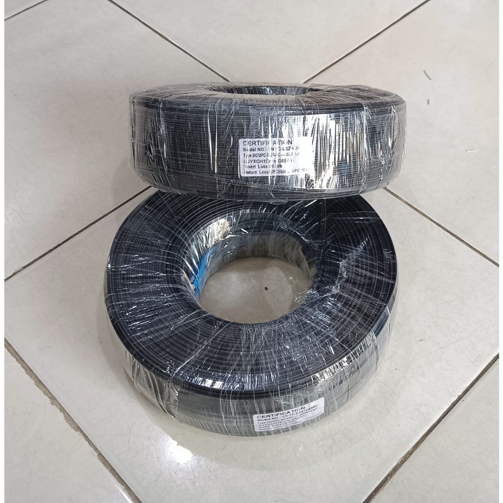 Jual Kabel Fiber Optik FO 300 Meter Precon 300M Drop Core Patch Cord SC ...