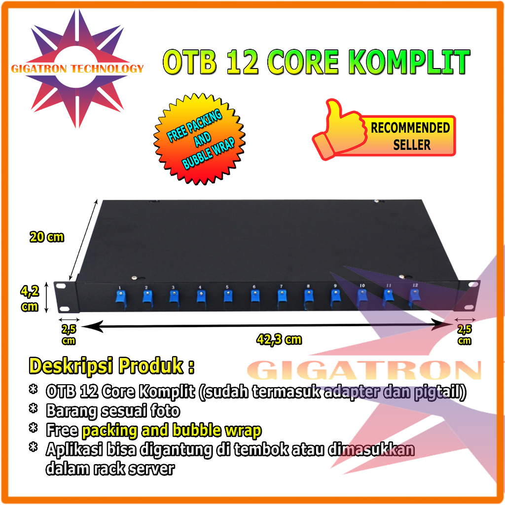 Jual OTB 12 Core SC UPC Single Mode Fullset ODF 12 Core SC Fiber Optic ...
