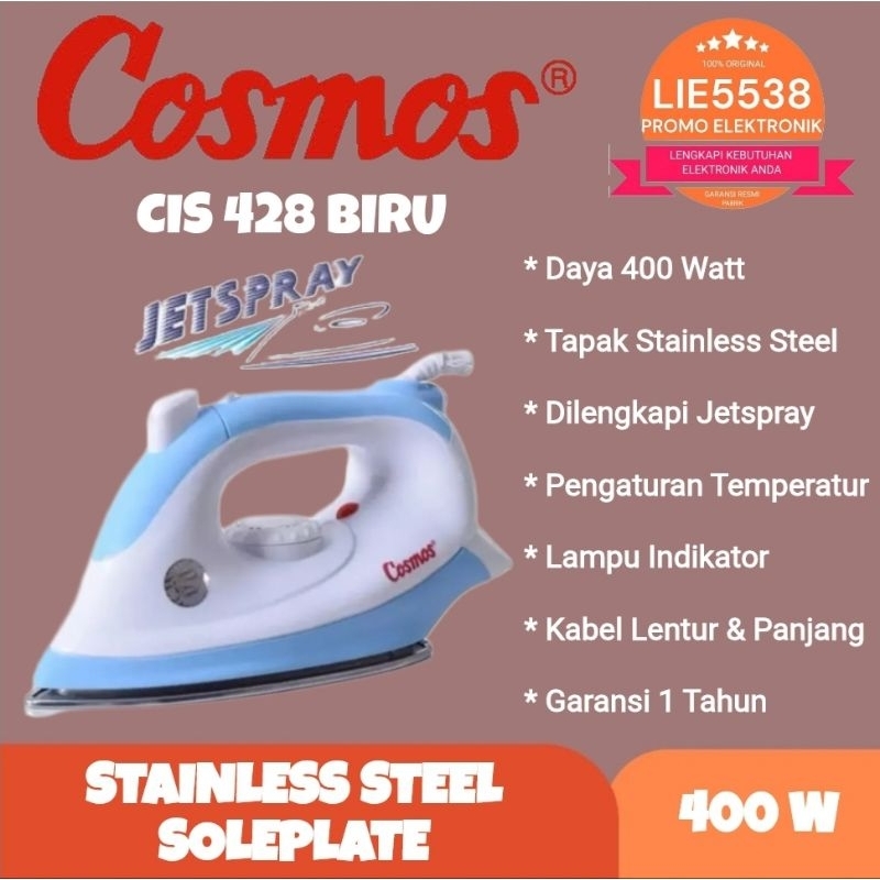 Jual Setrika COSMOS CIS 438 jetspray / CIS 318 F1 / CIS 418 / CIS 428 ...