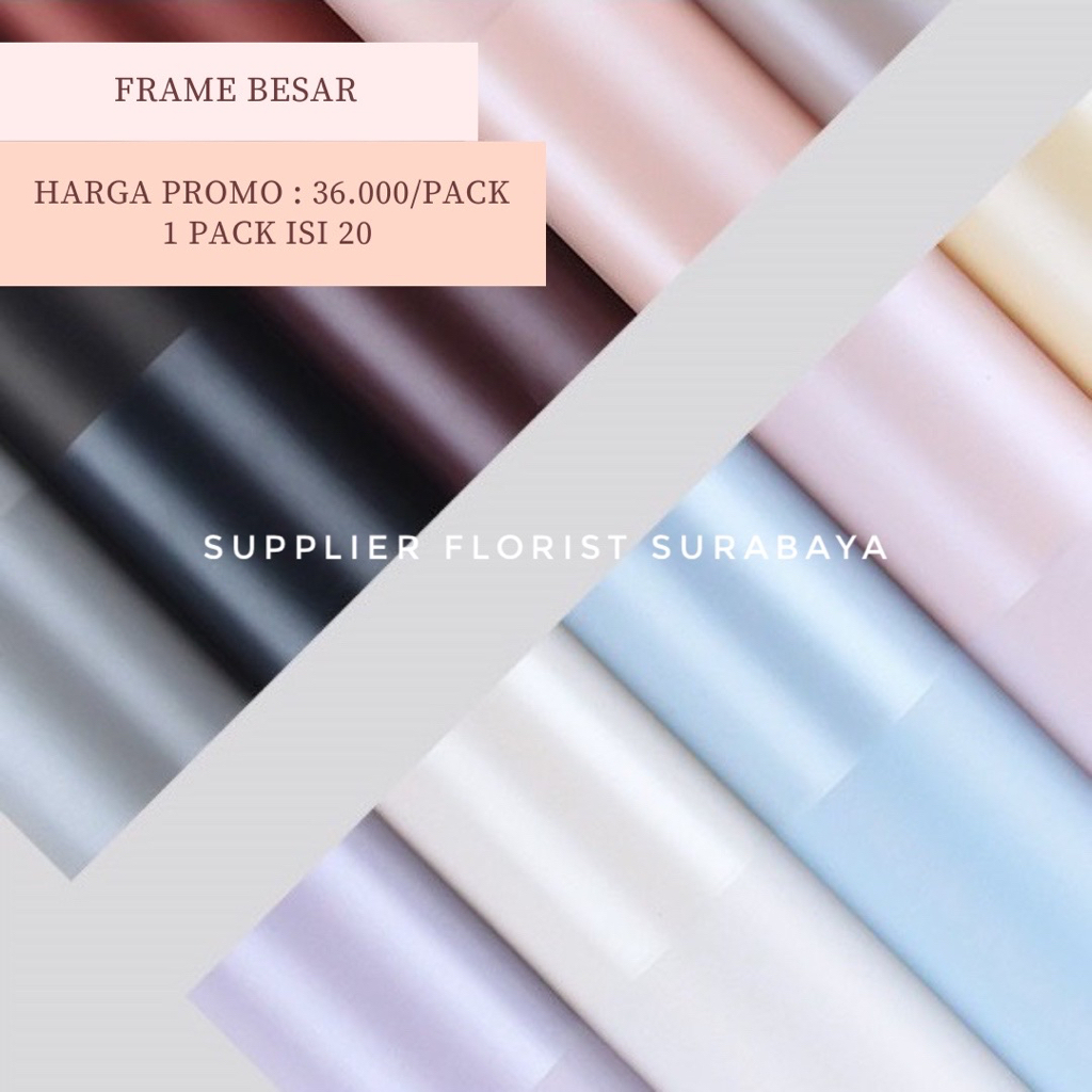 Jual [1 PACK ISI 20 LBR] KERTAS CELLOPHANE FRAME BESAR BOLD FRAME ...