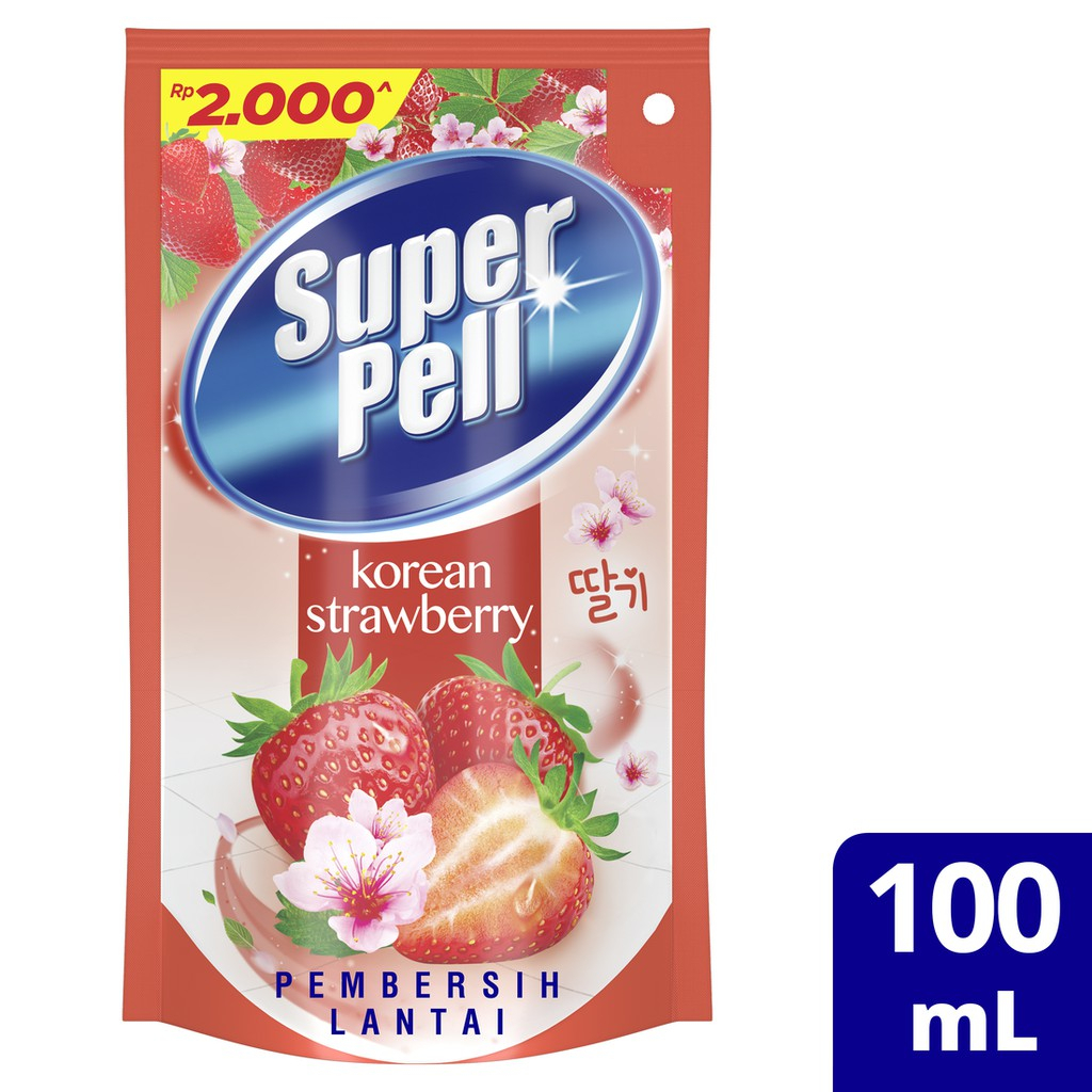 Jual SUPERPELL PEMBERSIH LANTAI KOREAN STRAWBERRY 100ml super pell ...