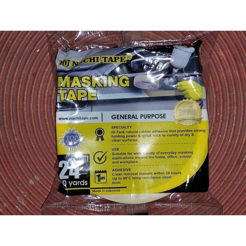 Jual [ LUSIN ] MASKING TAPE 24MM X 20 YARD NACHI TAPE / LAKBAN KERTAS ...