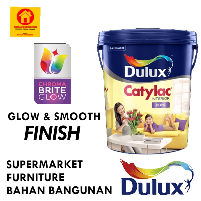 Jual CAT DULUX CATYLAC GLOW 25KG - CAT TEMBOK INTERIOR KILAP - CAT ...