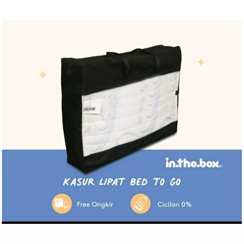 Jual Kasur Lipat Inthebox Bed To Go ukuran 80 x 180 x 2 cm | Shopee ...