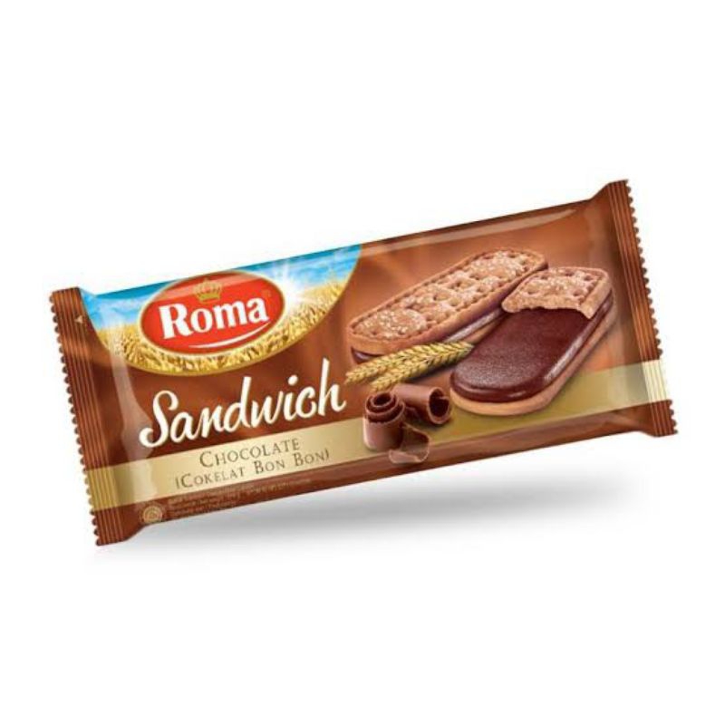 Jual Roti Roma biskuit sandwich Coklat 216/189 gram | Shopee Indonesia