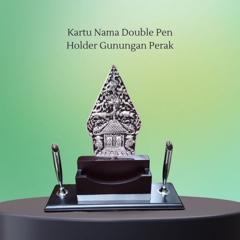 Jual Souvenir Tempat Kartu Nama Oval dan Tempat Ballpaint Pulpen Double ...