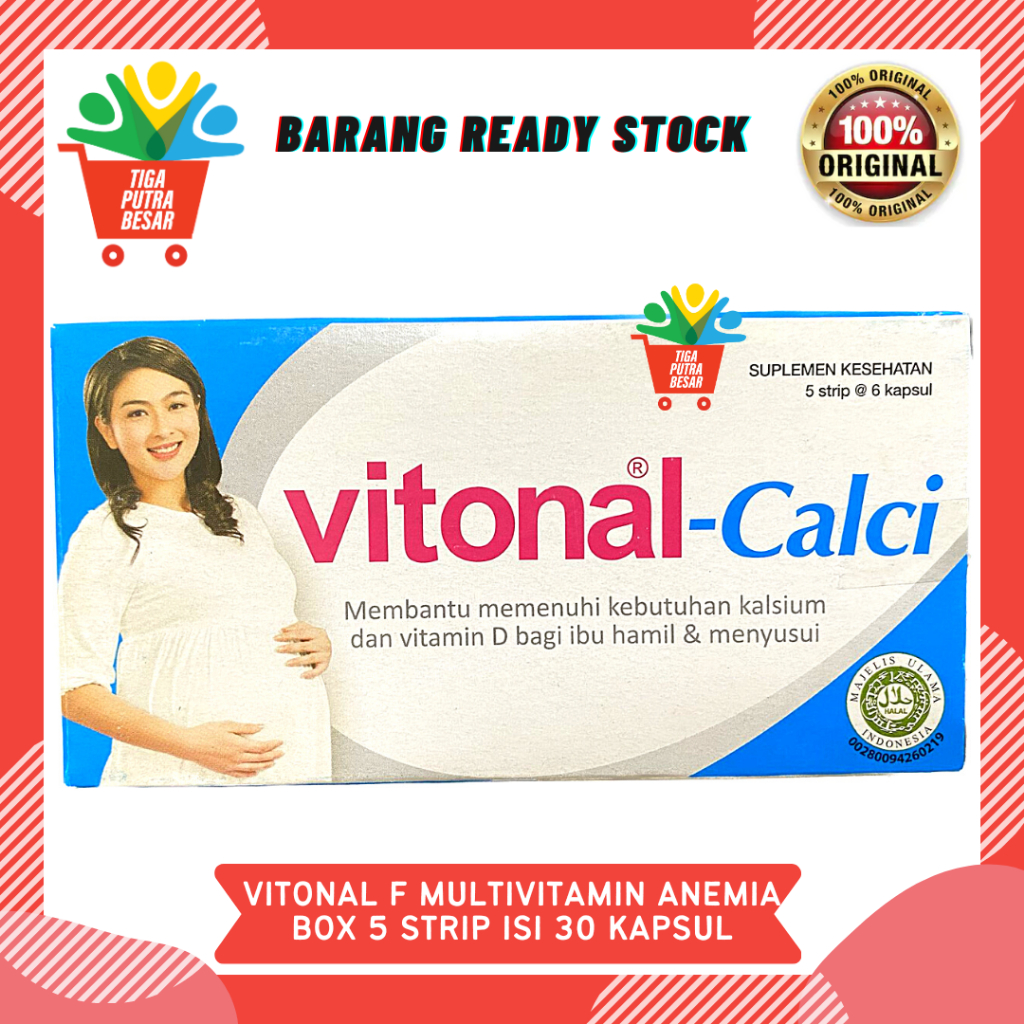 Jual VITONAL CALCI VITAMIN D IBU HAMIL BOX 5 STRIP ISI 30 KAPSUL ...