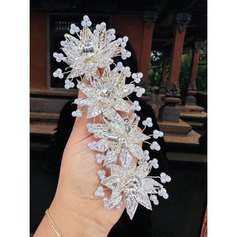 Jual Semanggi Tunjung Silver Hairdo/hiasan rambut | Shopee Indonesia