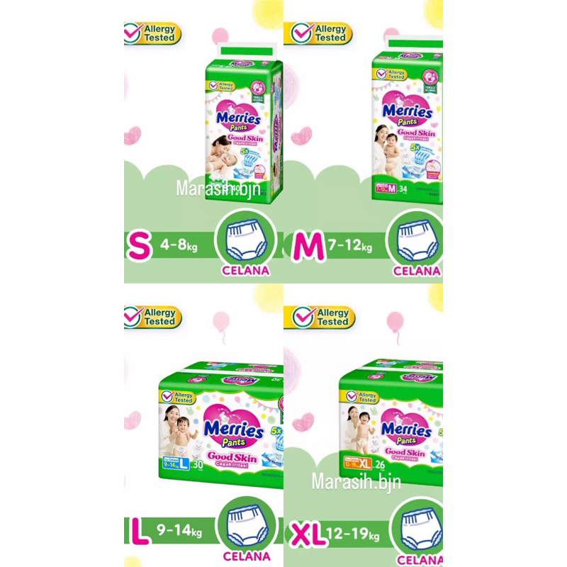 Jual Merries size nbs M L XL bisa kargo maksimal 5 bal kalu lebih ...