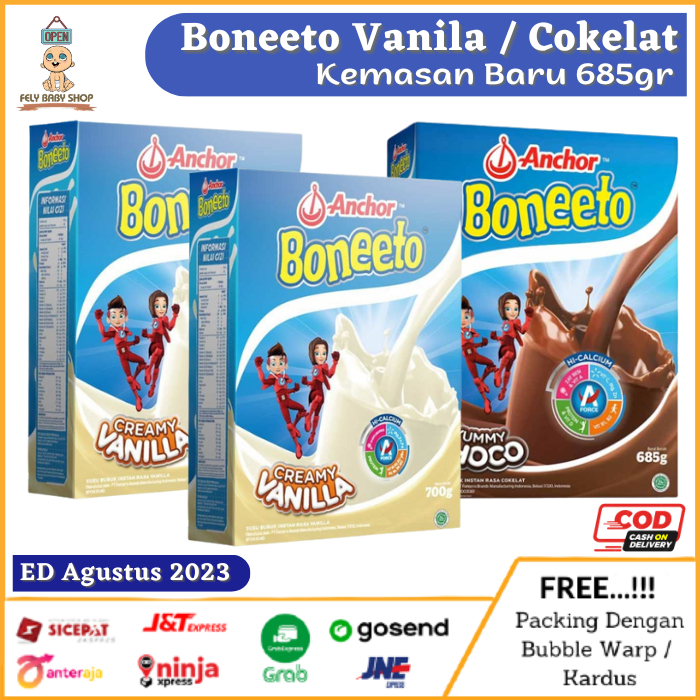 Jual Boneeto Susu Anak Sekolah Rasa Vanila Coklat 685gr | Shopee Indonesia
