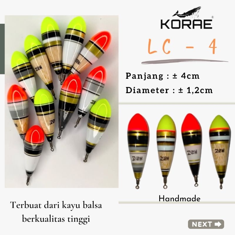 Jual Pelampung Mancing KORAE Balsa FLOAT LC - 4 >> HANDMADE | Shopee ...