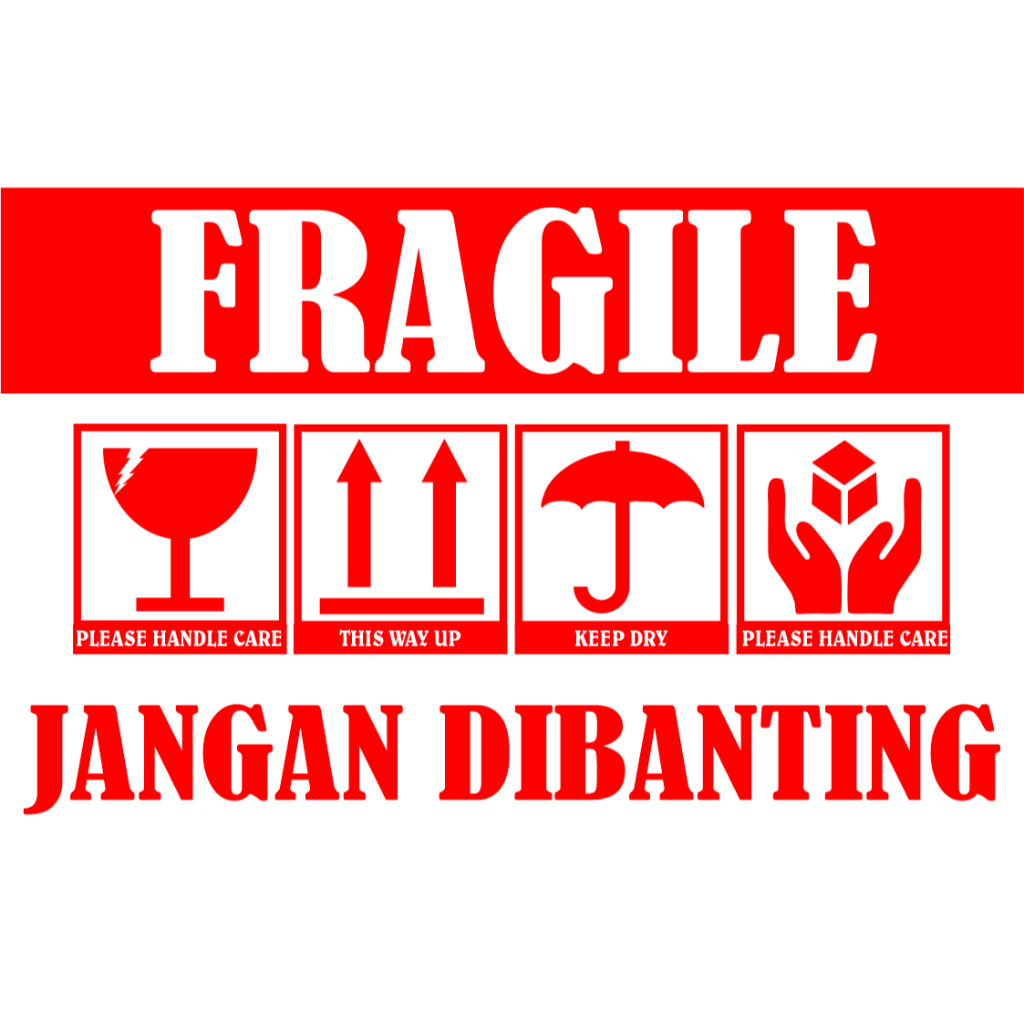 Jual Stiker FRAGILE jangan dibanting ( harga paket per 40pcs ) | Shopee ...