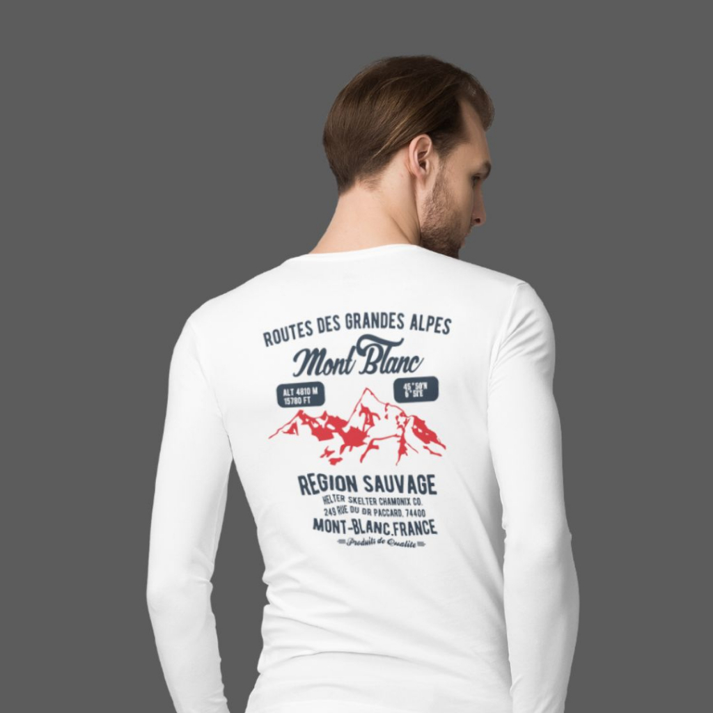 Jual Kaos Vintage Retro Gunung Mount Blanc France | Shopee Indonesia