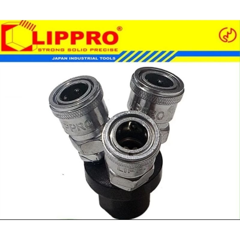 Jual Quick Coupler Cabang 3 Lippro Sambungan Selang Kompressor 3 Way ...