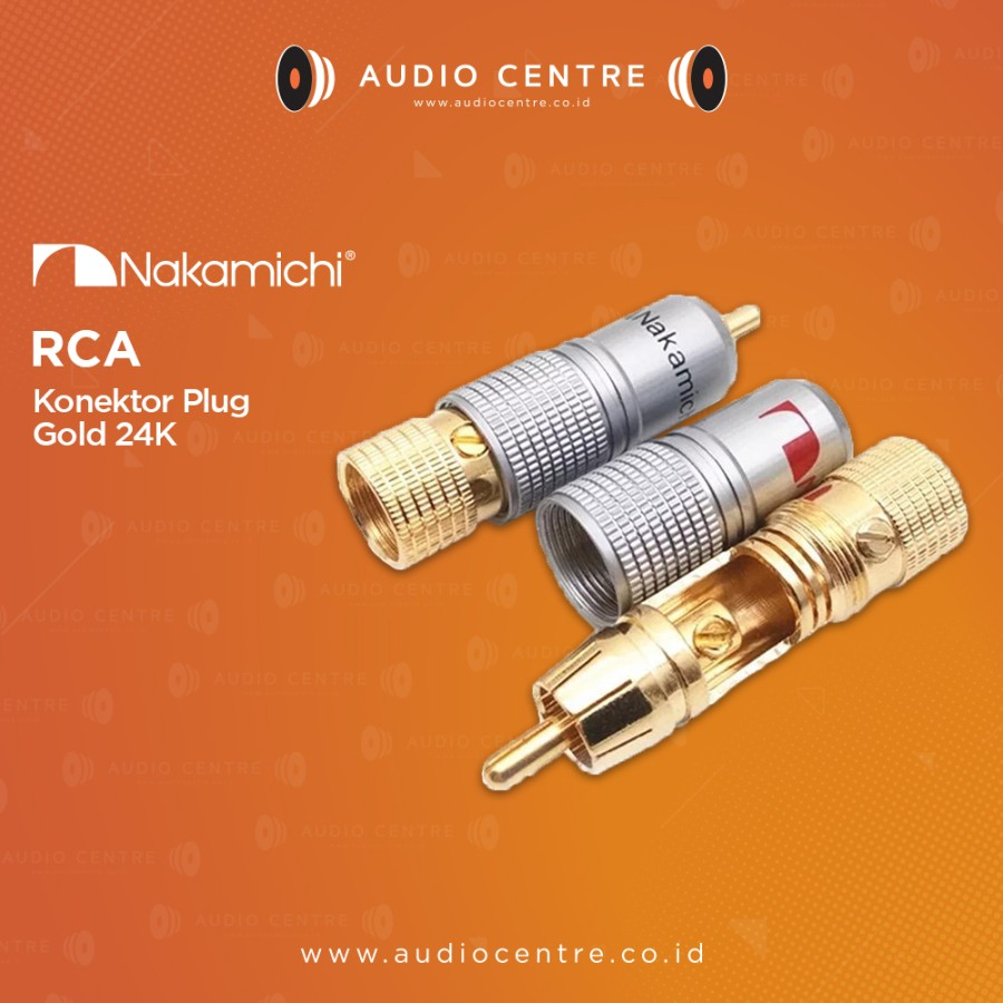 Jual Nakamichi RCA Connector Gold 24K Konektor Plug RCA Nakamichi plug | Shopee Indonesia