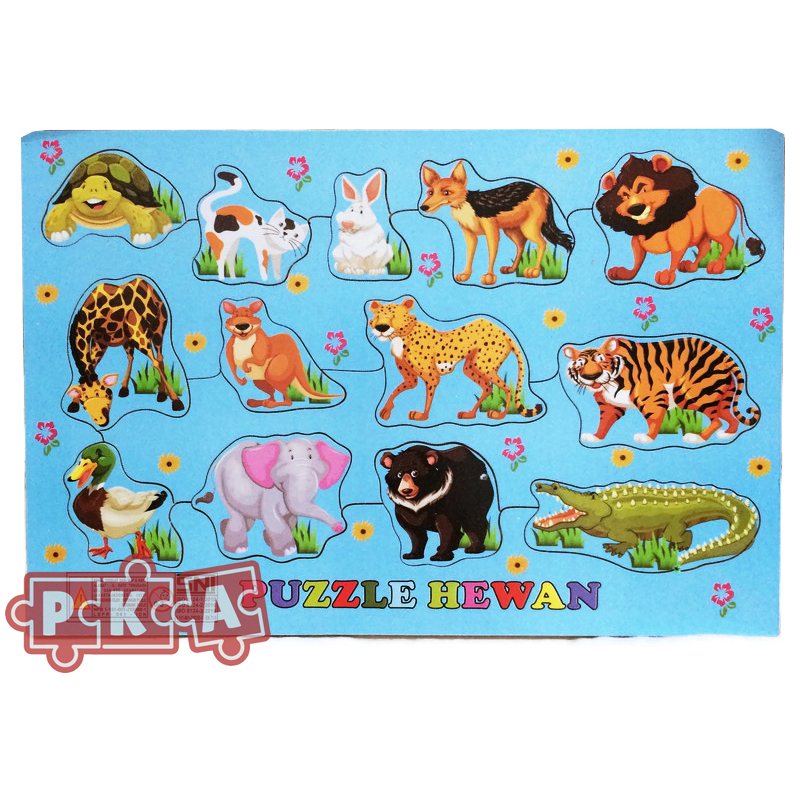 Jual Puzzle Kayu Hewan Kebun Binatang Animal Zoo Mainan Edukasi Anak ...