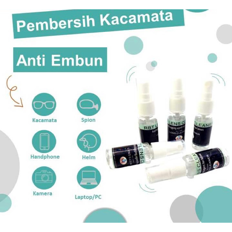 Jual Pembersih Lensa Kacamata Anti Embun Cleaner Spray Cairan Kacamata ...