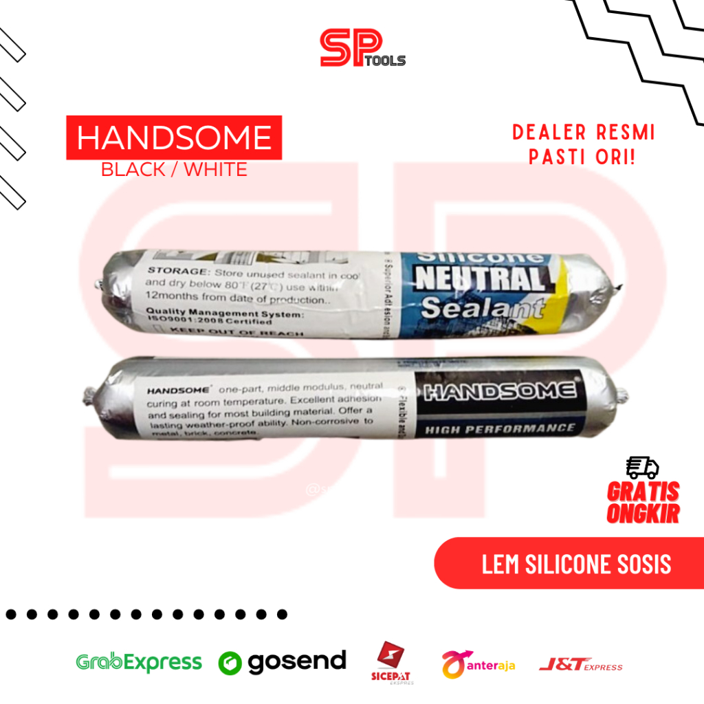 Jual LEM SILICONE SILIKON SOSIS 600ML HITAM / PUTIH / BLACK / WHITE ...