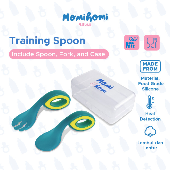 Jual Momi Homi Sendok Makan Anak 3002 Sendok training bayi Peralatan Perlengkapan MPASI Training ...
