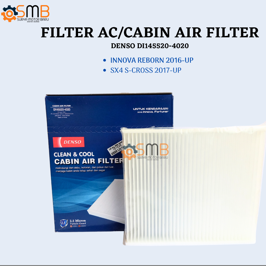Jual FILTER AC/CABIN AIR FILTER DENSO DI145520-4020 INNOVA REBORN 2016 ...