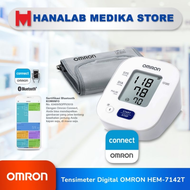 Jual OMRON Tensi Digital Omron HEM-7142T Bluetooth / HEM-7120 | Shopee ...