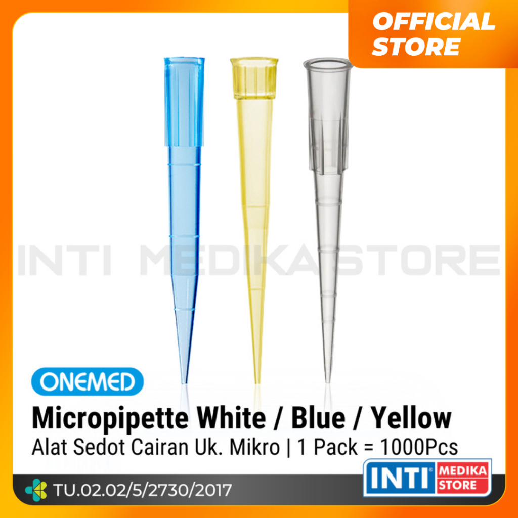 Jual ONEMED - Micropipette White / Yellow / Blue Tip | Mikropipet Tip ...