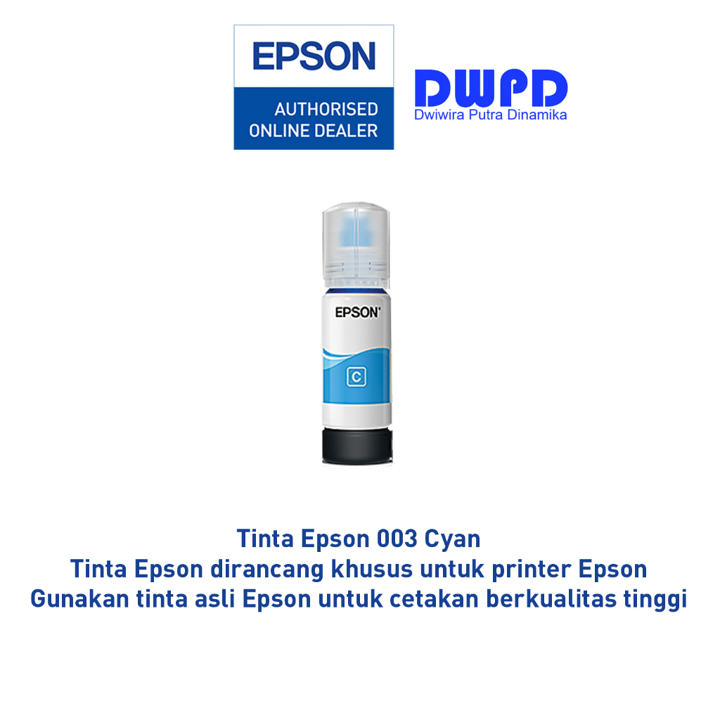 Jual EPSON INK CYAN 70ML T003 T003 T-003 UNTUK TYPE L1110 L1210 L3110 ...