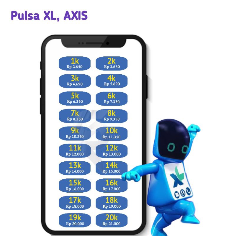 Jual Pulsa XL, AXIS Termurah 1.000 - 15.000 | Shopee Indonesia