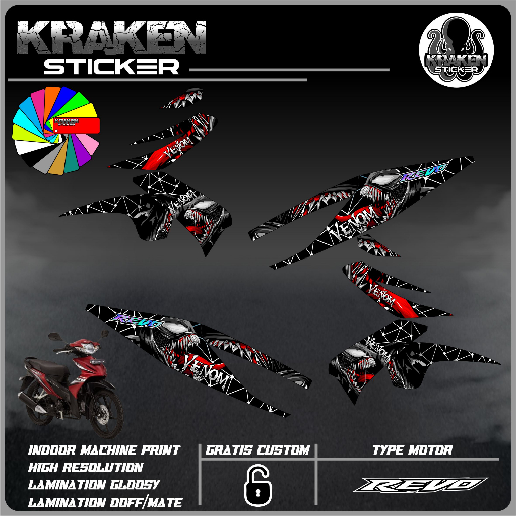 Jual striping Sticker Absolute Revo semi full motif Racing code 09 ...