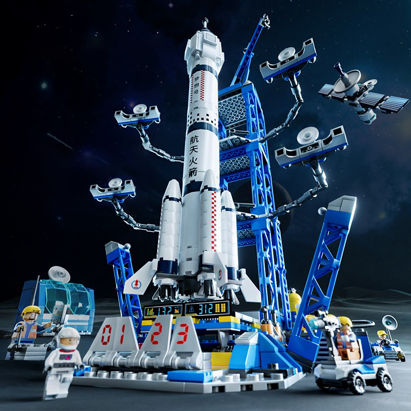 Jual Space Shuttle Pesawat Ulang Alik Peluncuran Roket Mainan Block ...
