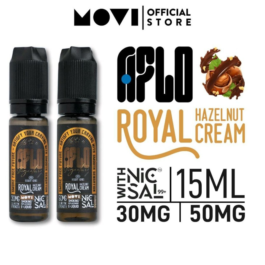 Jual LIQUID MOVI NICSAL99+ AFLO SALT NICOTINE ROYAL HAZELNUT CREAM 15ML | Shopee Indonesia