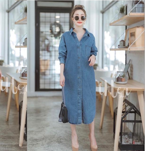 Jual MBO TUNIK DENIM SNOW PREMIUM IMPORT KANTONG SATU WANITA SIMPLE ...