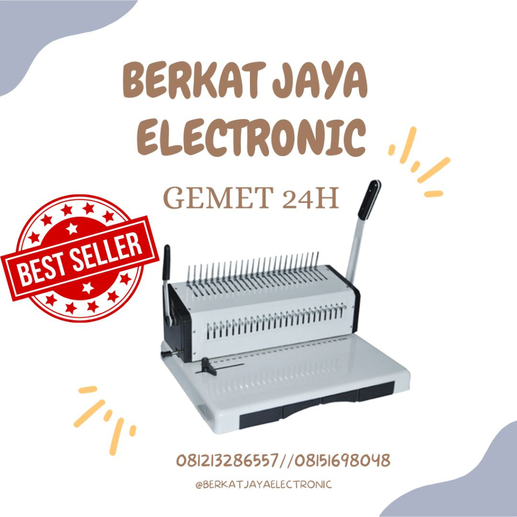Jual GEMET 24H/MESIN JILID PLASTIK/MESIN PENJILID/WIREBIND/BINDDING ...