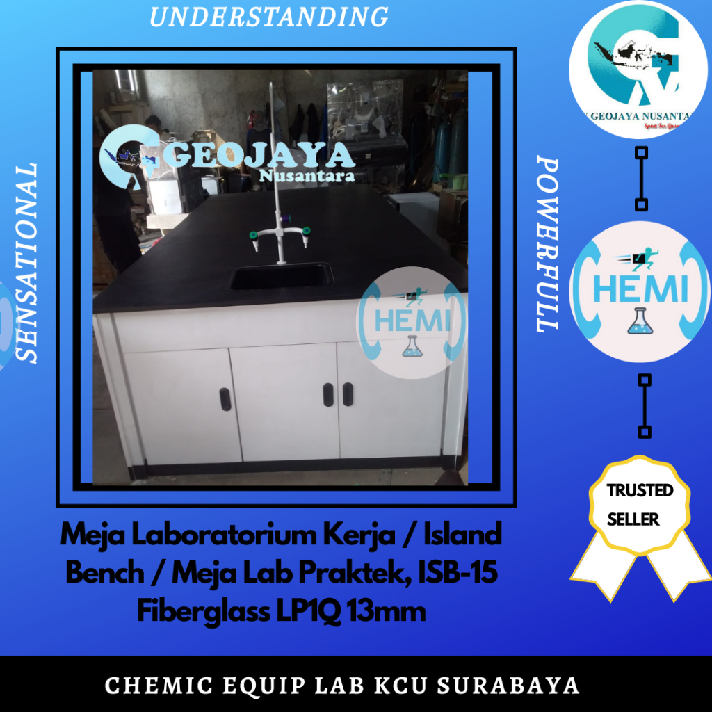 Jual Meja Laboratorium Kerja / Island Bench / Meja Lab Praktek, ISB-15 ...