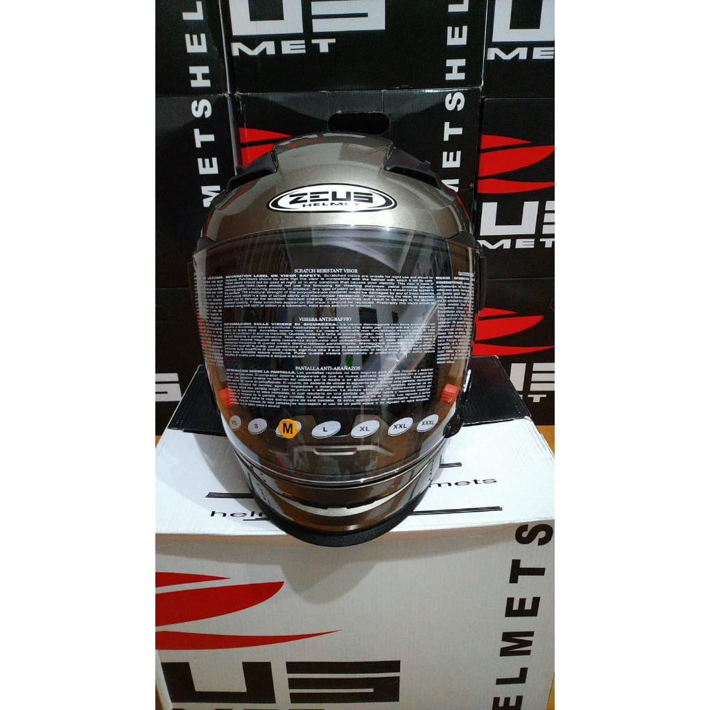 Jual ZEUS HELM ZS 611C - DSIL (DOUBLE VISOR) | Shopee Indonesia